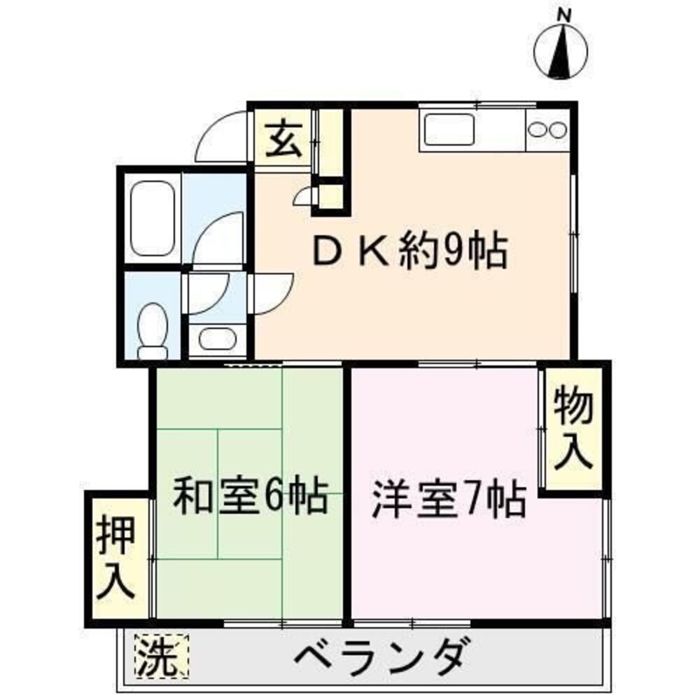西武池袋線 ひばりケ丘駅 地上2階建て 築42年 東京都西東京市ひばりが丘北2丁目 (6万円／2DK／46.37㎡)｜賃貸物件(賃貸マンション・アパート・一戸建て)の住宅情報・お部屋探しなら ...