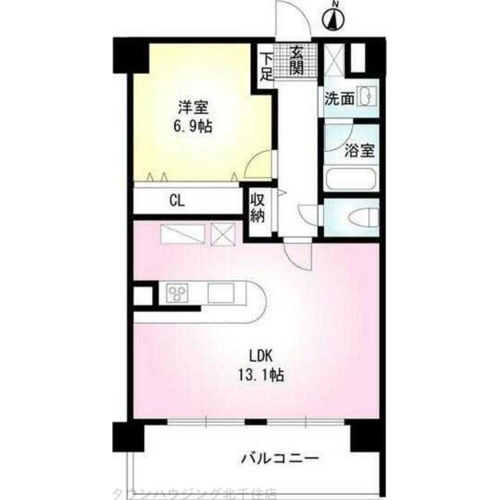 常磐線（各駅停車） 亀有駅 地上9階建て 築18年 東京都葛飾区亀有5丁目 (12.8万円／1LDK (洋室6.9 LDK16.1)／54.9㎡)｜賃貸物件(賃貸マンション・アパート・一戸建て ...
