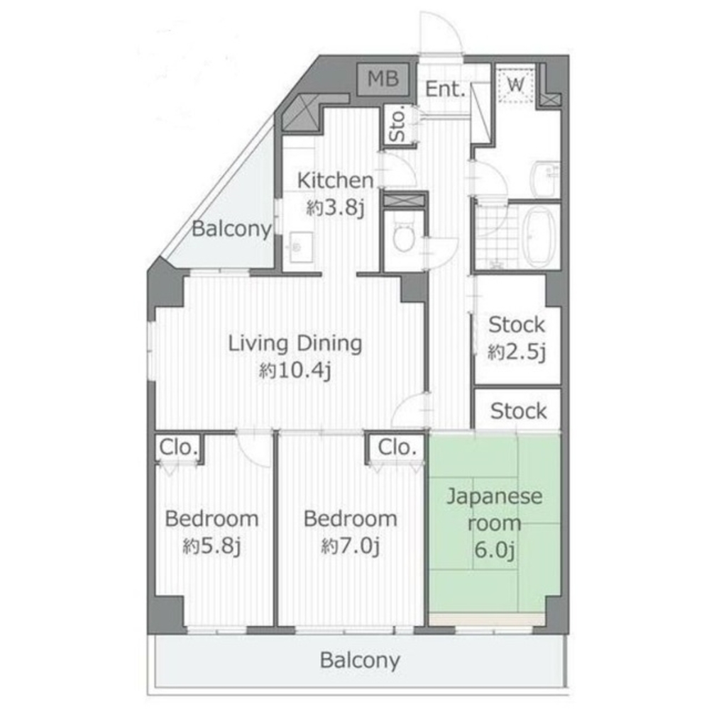 ラ・グランデ大倉山 B棟 神奈川県横浜市港北区大豆戸町 (16.8万円／3SLDK (和室5.8 洋室6 洋室7 LDK14.2 納戸2.5)／80.73㎡)｜賃貸物件(賃貸マンション ...