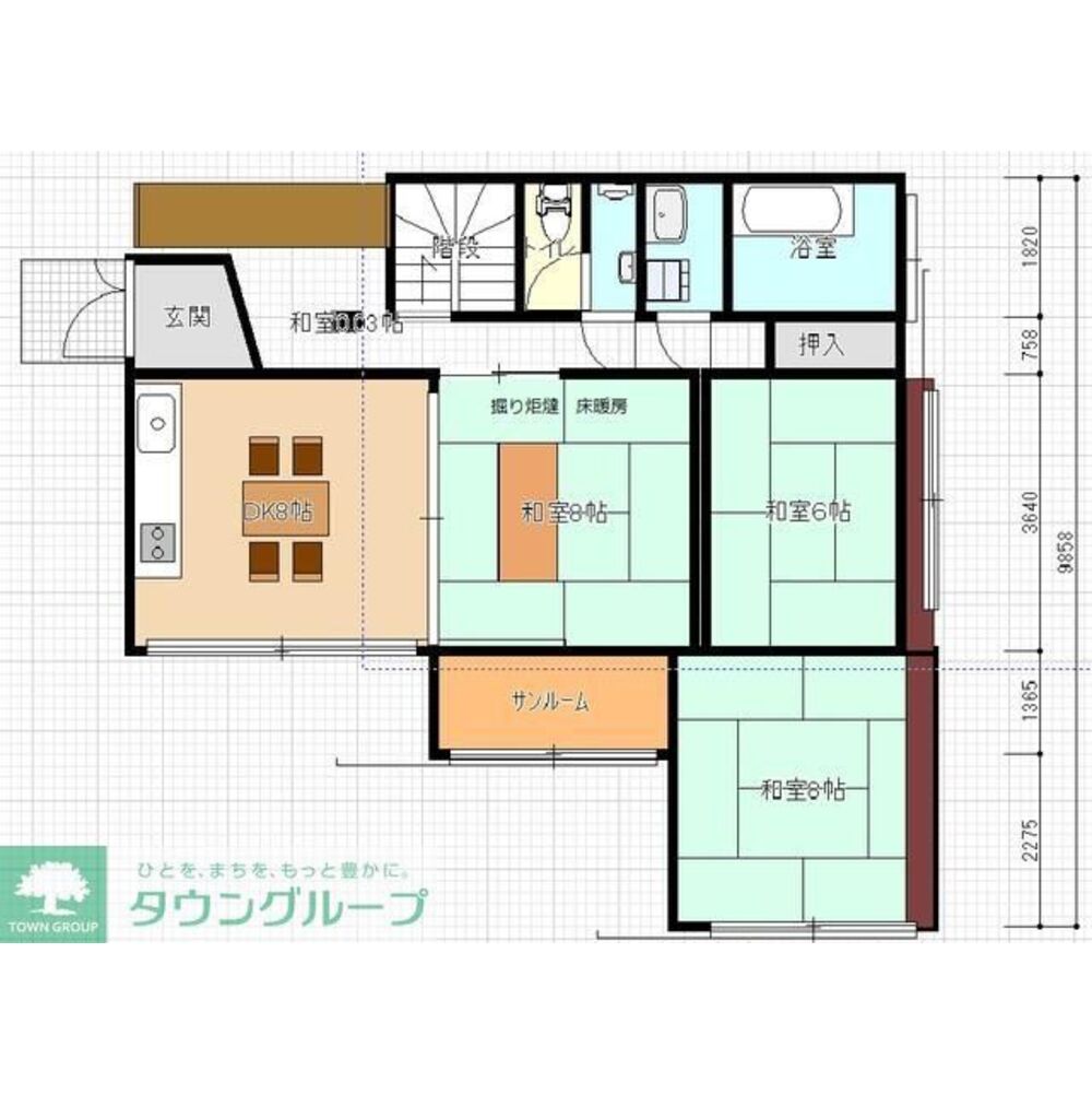 大楽寺戸建 東京都八王子市大楽寺町 (11万円／5SDK (和室6 和室8 DK8 和室8 洋室6)／130㎡)｜賃貸物件(賃貸マンション・アパート・一戸建て)の住宅情報・お部屋探しなら ...