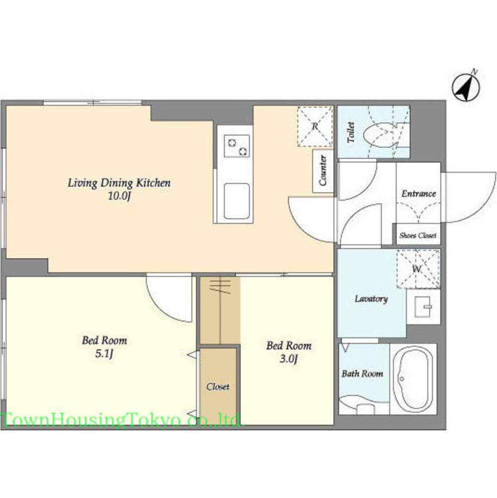 ウェルスクエア用賀 東京都世田谷区用賀2丁目 (18.3万円／2LDK (洋室3 洋室5.1 LDK10)／40.33㎡)｜賃貸物件(賃貸マンション・アパート・一戸建て)の住宅情報・お部屋探し ...