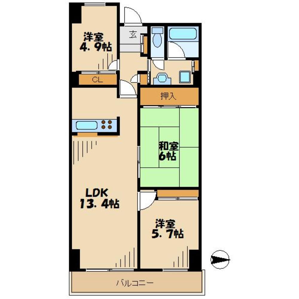 ザスクエア 東京都多摩市関戸1丁目 (16万円／3LDK (和室6 洋室4.9 洋室5.7 LDK13.4)／70.17㎡)｜賃貸物件(賃貸マンション・アパート・一戸建て)の住宅情報・お ...