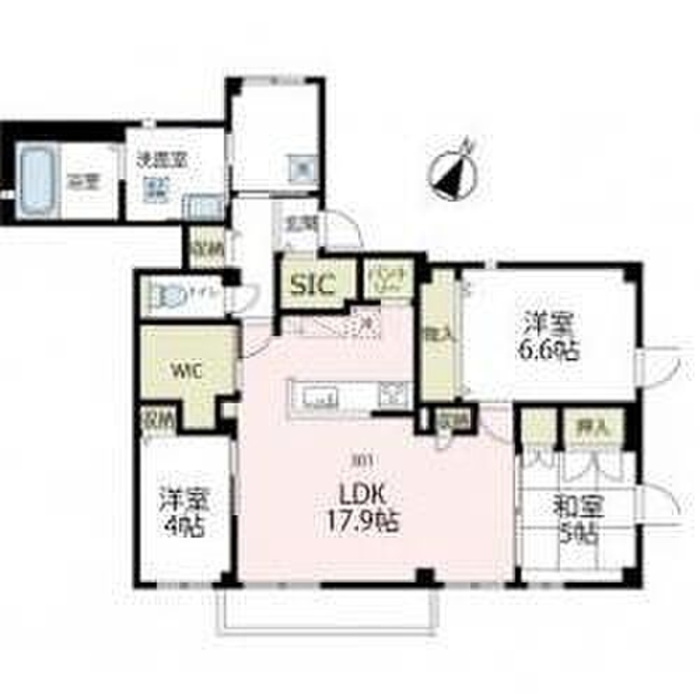 南武線 武蔵新城駅 地上3階建て 築7年 神奈川県川崎市高津区末長2丁目 (17万円／3LDK (和室4 洋室4 洋室6.6 LDK17.9)／88.52㎡)｜賃貸物件(賃貸マンション ...