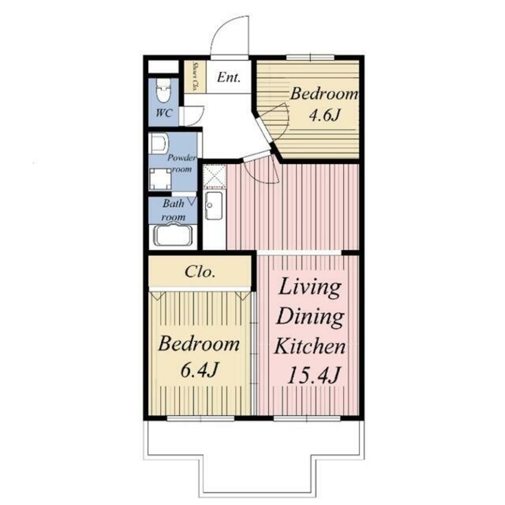 エトワール船堀 東京都江戸川区船堀7丁目 (10万円／2LDK (洋室4.6 洋室6.4 LDK15.4)／55.44㎡)｜賃貸物件(賃貸マンション・アパート・一戸建て)の住宅情報・お部屋探し ...