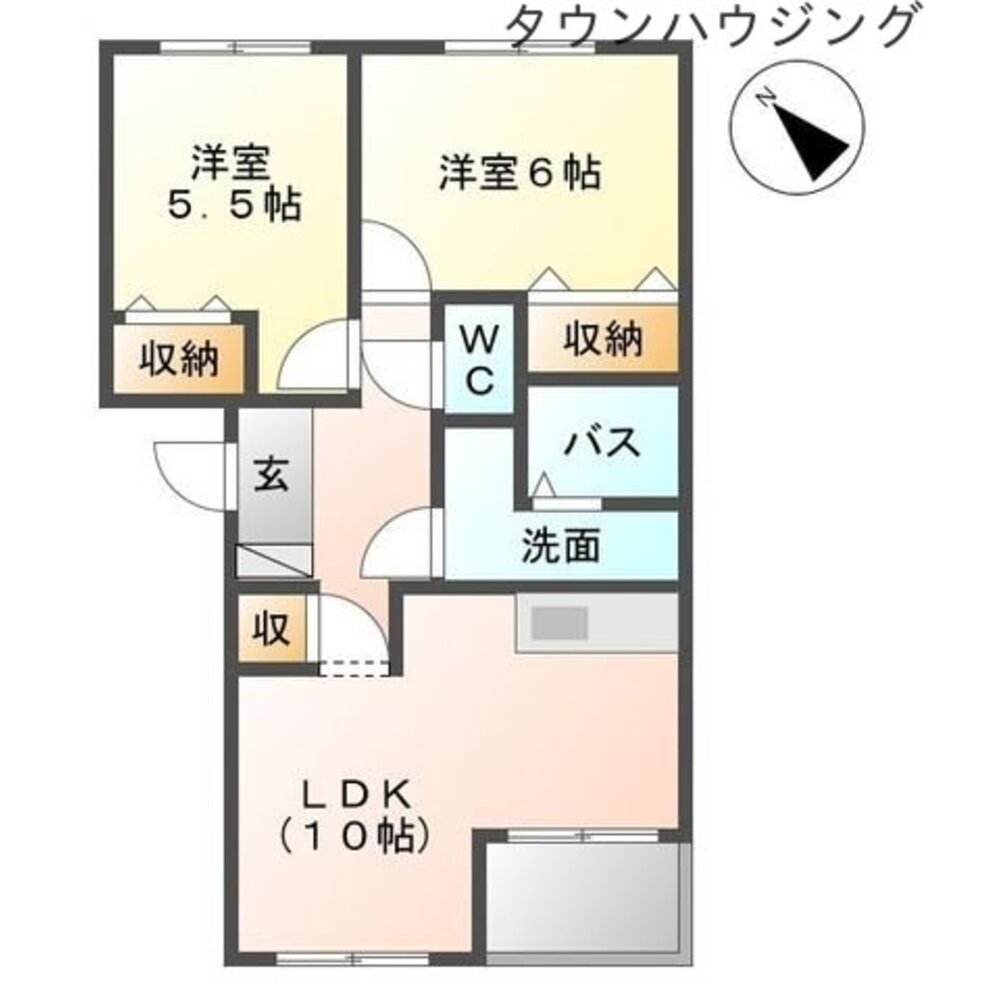 QUALITY HOUSE B 千葉県木更津市ほたる野1丁目 (6.3万円／2LDK (洋室5.5 洋室6 LDK10)／51.15㎡)｜賃貸物件(賃貸マンション・アパート・一戸建て)の住宅 ...