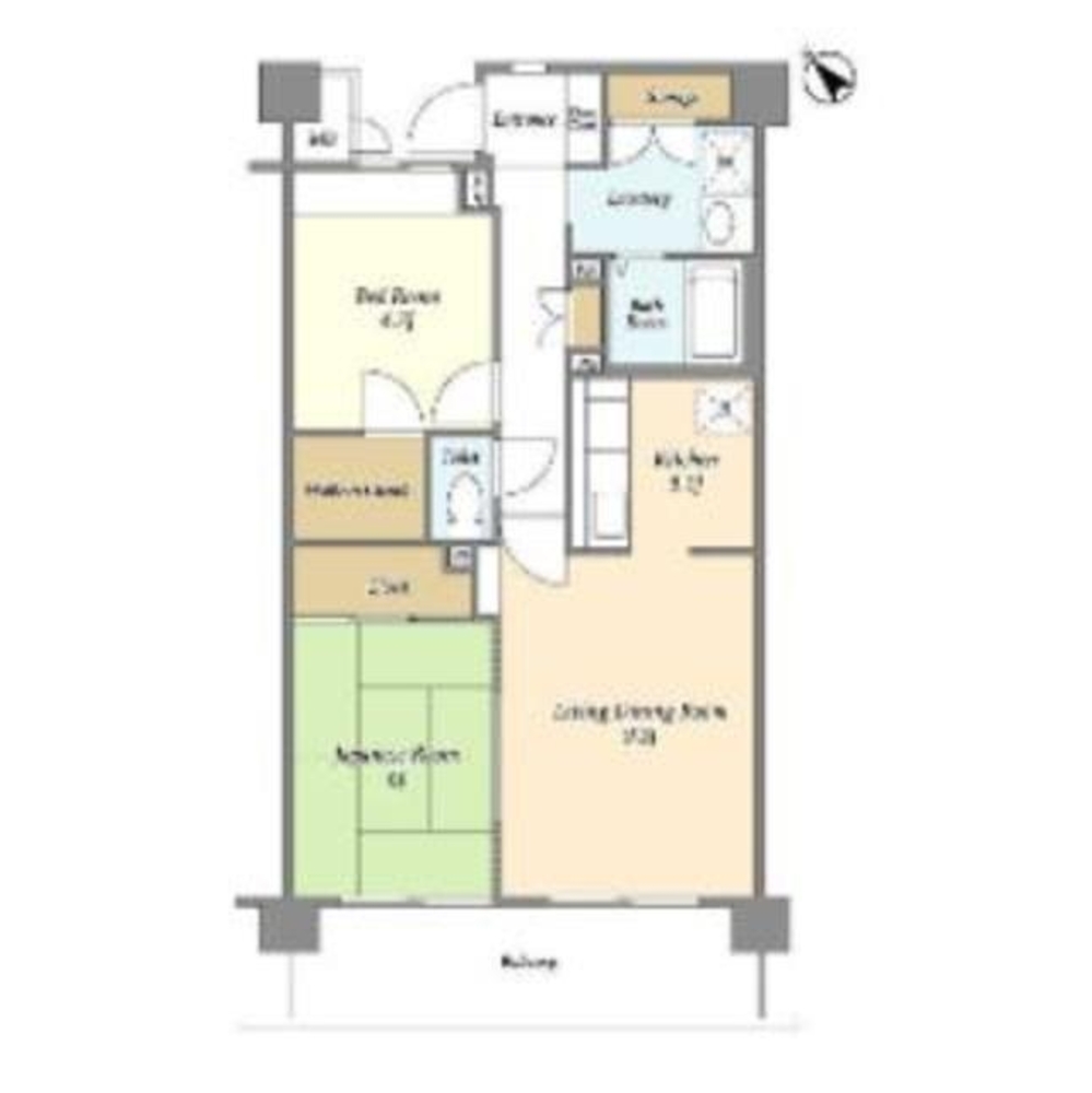 クリサンテーム妙典II 千葉県市川市妙典4丁目 (12.7万円／2LDK (和室6 洋室4.7 LDK12.4)／59.08㎡)｜賃貸物件(賃貸マンション・アパート・一戸建て)の住宅情報・お ...