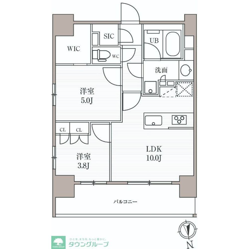 東京メトロ銀座線 田原町駅 地上13階建て 築1年未満 東京都台東区元浅草3丁目 (22.9万円／2LDK (洋室3.8 洋室5 LDK10)／47.77㎡)｜賃貸物件(賃貸マンション ...
