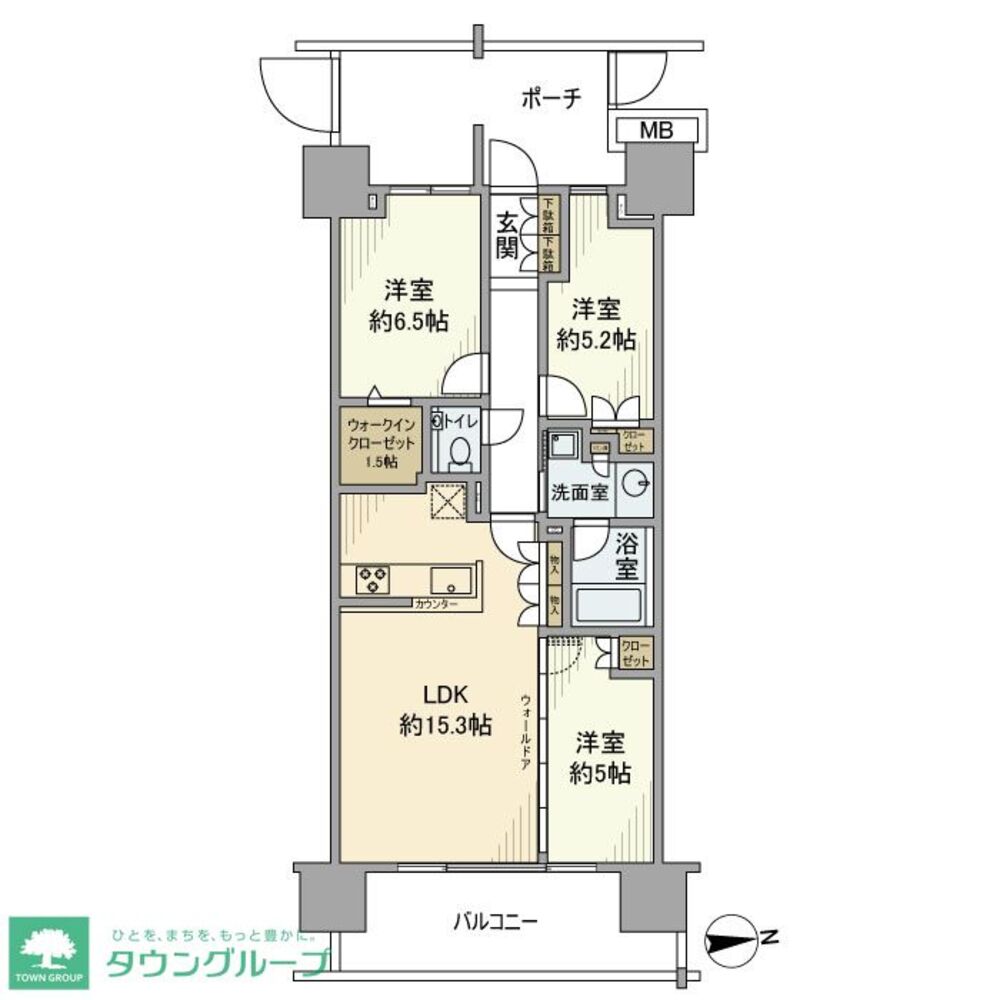 グランドメゾン品川シーサイドの杜 東京都品川区東品川4丁目 (29万円／3LDK (洋室5 洋室5.2 洋室6.5 LDK15.3)／71.68㎡)｜賃貸物件(賃貸マンション・アパート・一戸 ...