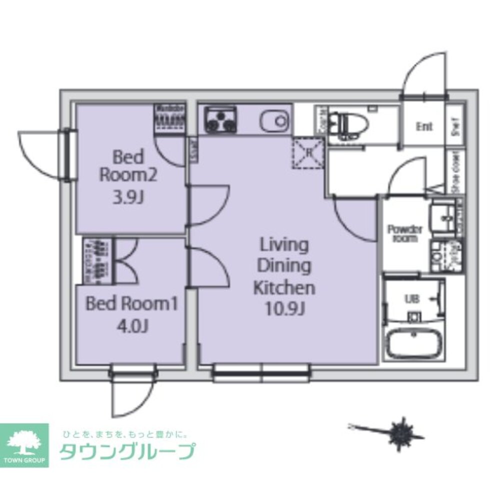 EXAM奥沢 東京都世田谷区奥沢3丁目 (19.1万円／2LDK／42.39㎡)｜賃貸物件(賃貸マンション・アパート・一戸建て)の住宅情報・お部屋探しならYahoo!不動産