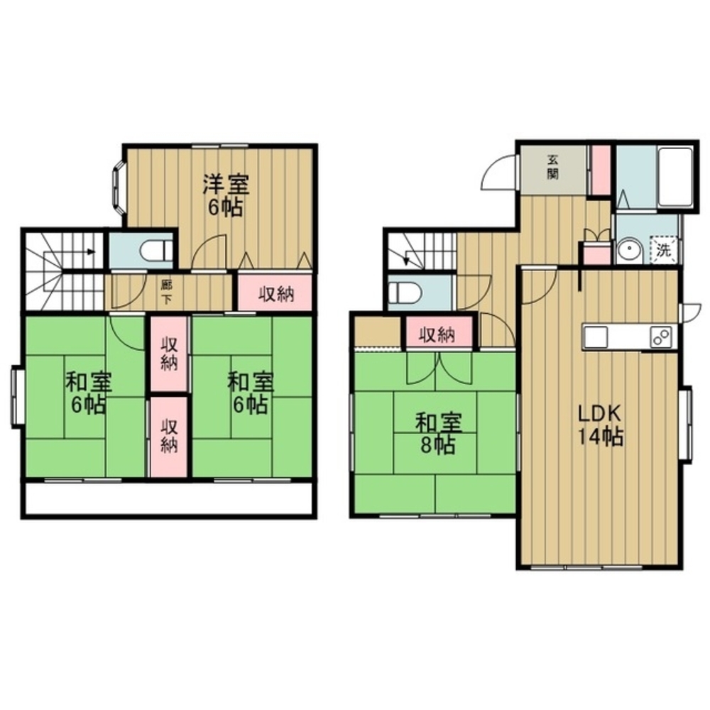 新久貸家 埼玉県入間市大字新久 (9万円／4LDK (和室6 和室6 洋室6 洋室8 LDK14)／96.05㎡)｜賃貸物件(賃貸マンション・アパート・一戸建て)の住宅情報・お部屋探しなら ...