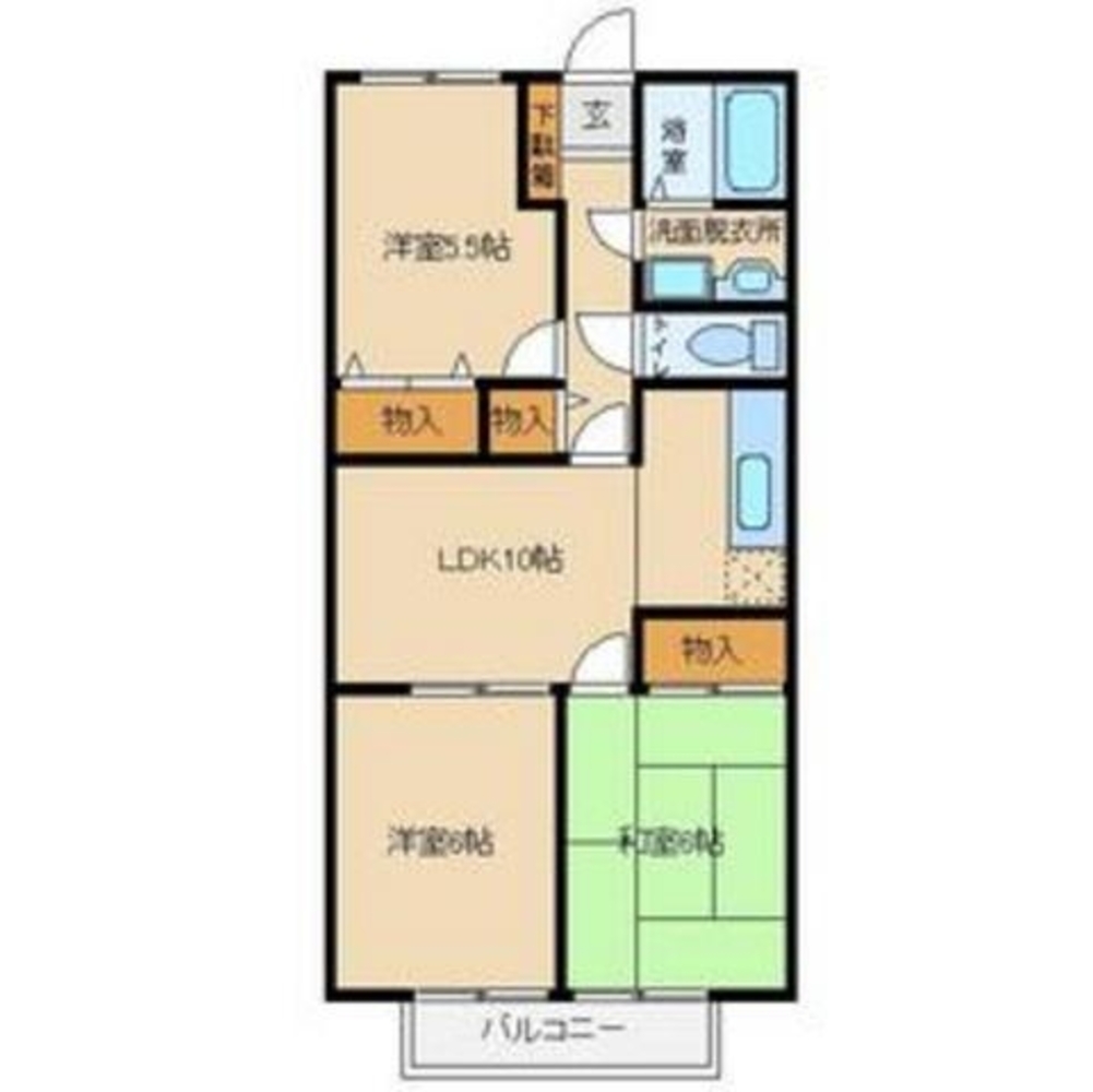 埼京線 与野本町駅 地上3階建て 築31年 埼玉県さいたま市中央区八王子4丁目 (8万円／3DK／55.18㎡)｜賃貸物件(賃貸マンション・アパート・一戸建て)の住宅情報・お部屋探しなら ...