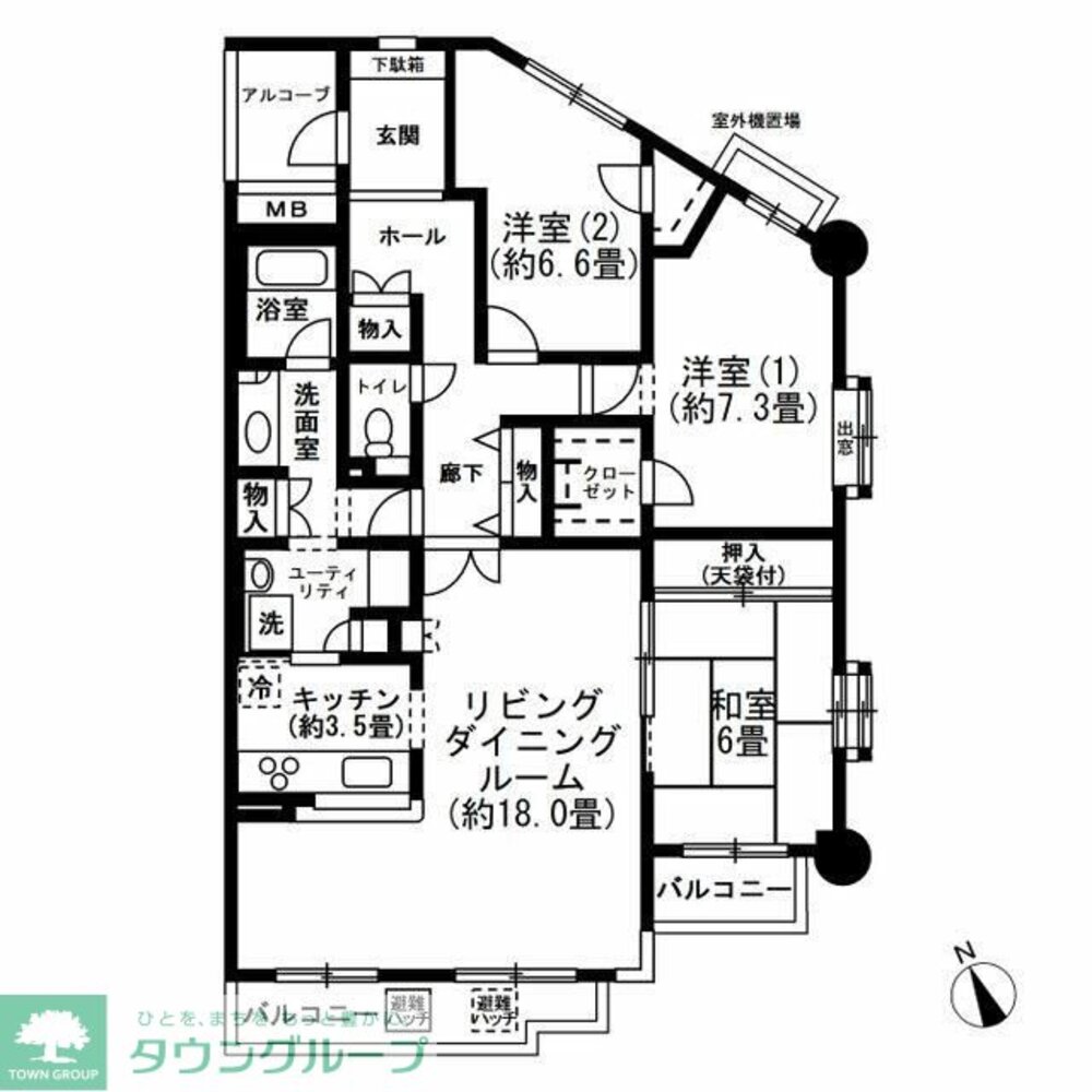 コスモ南万騎ヶ原 1st PLACE 神奈川県横浜市旭区善部町 (13.8万円／3LDK (和室6 洋室6.6 洋室7.9 LDK21.5)／108.11㎡)｜賃貸物件(賃貸マンション ...