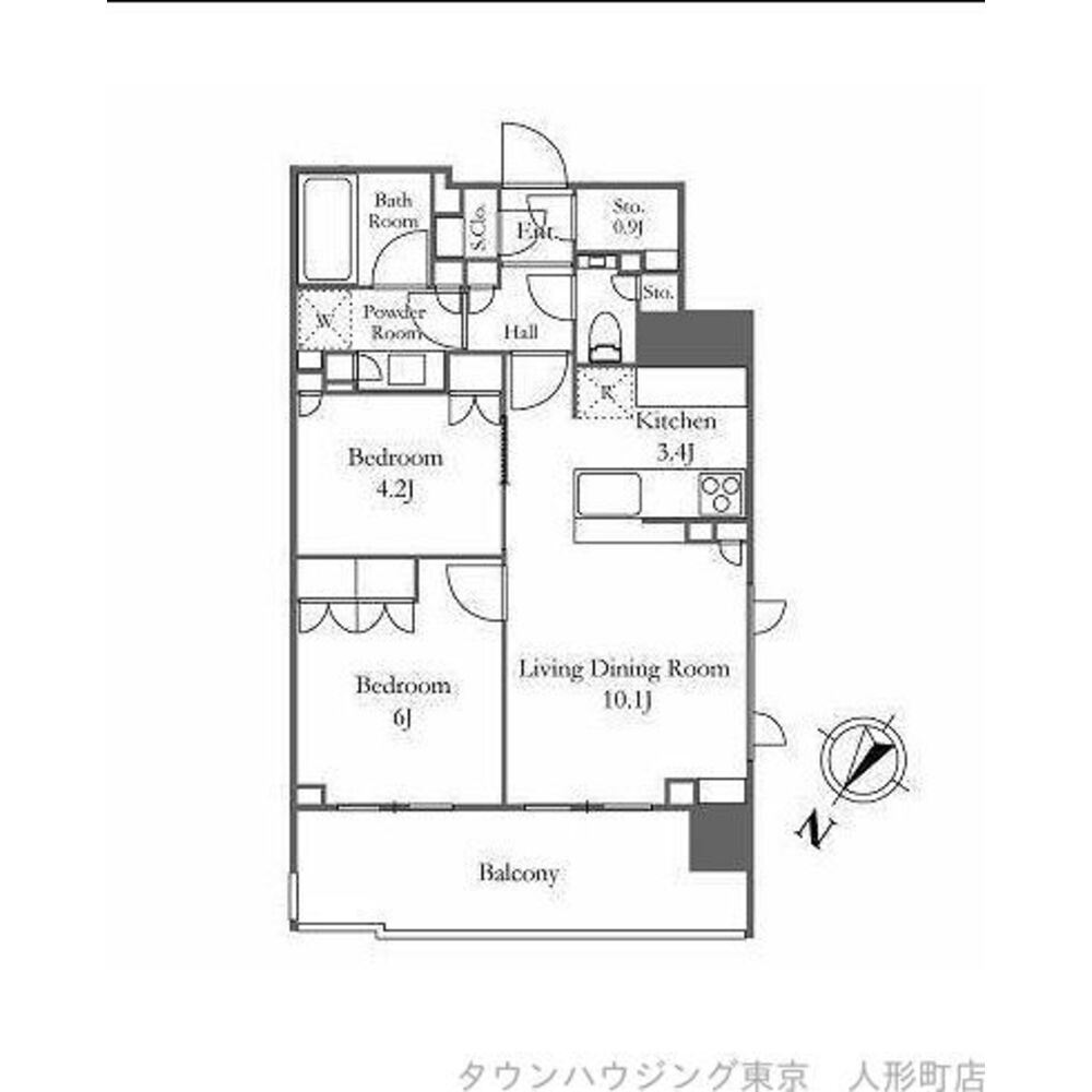 ザ・パークハウス日本橋浜町 東京都中央区日本橋浜町3丁目 (23万円／2LDK／56.16㎡)｜賃貸物件(賃貸マンション・アパート・一戸建て)の住宅情報・お部屋探しならYahoo!不動産