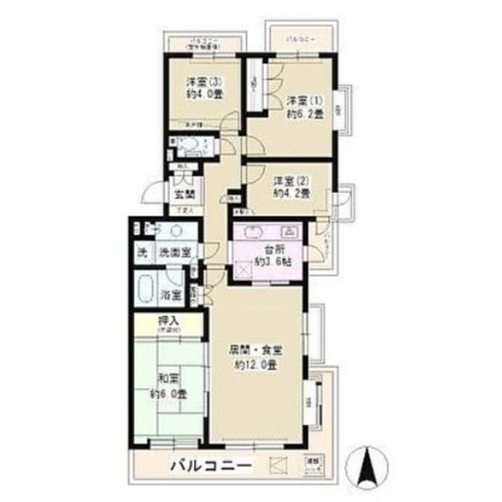 パーク・ノヴァ大船 神奈川県横浜市栄区笠間5丁目 (13.2万円／4LDK／80.57㎡)｜賃貸物件(賃貸マンション・アパート・一戸建て)の住宅情報・お部屋探しならYahoo!不動産