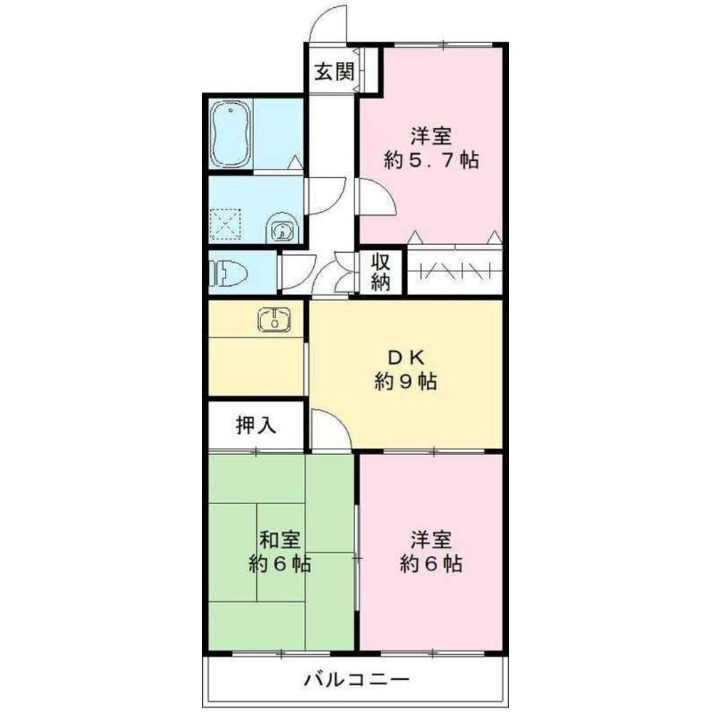 イーストリッチ 東京都東久留米市柳窪2丁目 (8.8万円／3LDK (和室6 洋室5.7 洋室6 DK9)／57.85㎡)｜賃貸物件(賃貸マンション・アパート・一戸建て)の住宅情報・お部屋探し ...