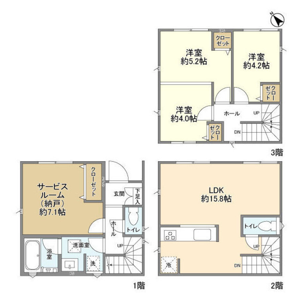 Kolet池袋＃03 東京都豊島区池袋3丁目 (35.8万円／3SLDK (洋室4 洋室4.2 洋室5.2 LDK15.8 納戸7.1)／87.6㎡)｜賃貸物件(賃貸マンション・アパート・一戸 ...