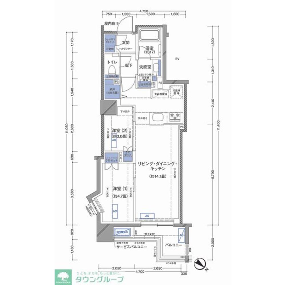 ラティエラ横濱大通り公園 神奈川県横浜市南区高根町1丁目 (19万円／2LDK／49.41㎡)｜賃貸物件(賃貸マンション・アパート・一戸建て)の住宅情報・お部屋探しならYahoo!不動産