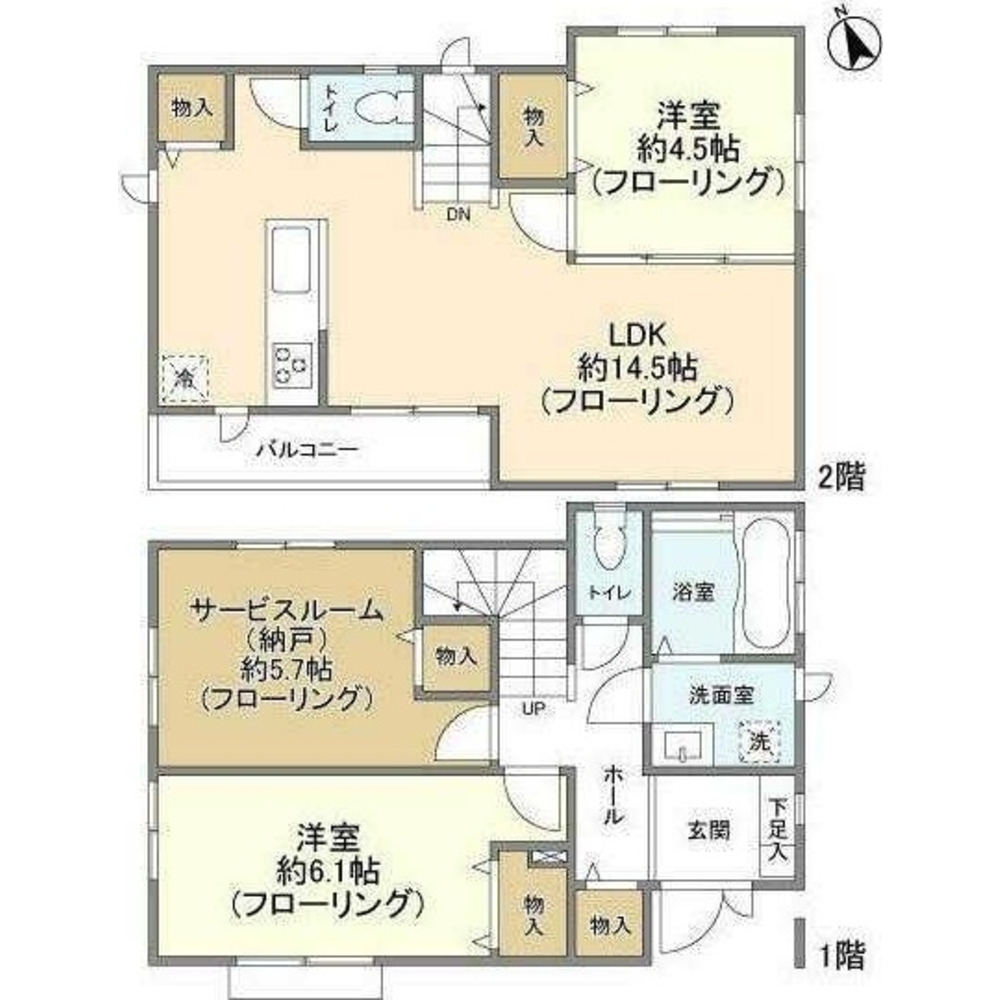Kolet昭島＃06 東京都昭島市昭和町5丁目 (22万円／2SLDK (洋室4.5 洋室6.1 LDK14.5 納戸5.7)／74.51㎡)｜賃貸物件(賃貸マンション・アパート・一戸建て)の ...