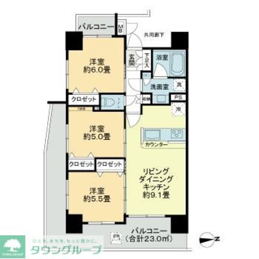 バース亀有 東京都葛飾区新宿1丁目 (13万円／3LDK (洋室5 洋室5.5 洋室6 LDK12.1)／61.73㎡)｜賃貸物件(賃貸マンション・アパート・一戸建て)の住宅情報・お部屋探し ...