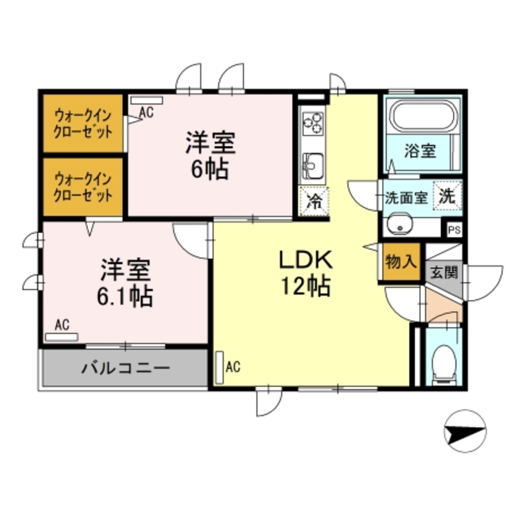 京王線 八幡山駅 地上3階建て 築7年 東京都世田谷区八幡山3丁目 (17万円／2LDK (洋室6 洋室6.1 LDK12)／55.58㎡)｜賃貸物件(賃貸マンション・アパート・一戸建て)の ...