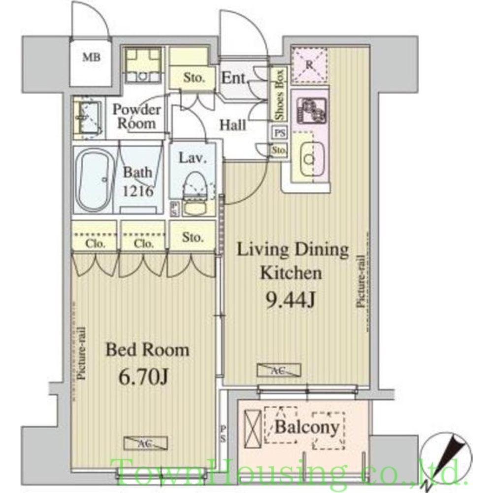 コートラクリア人形町 東京都中央区日本橋人形町1丁目 (17.5万円／1LDK (洋室6.7 LDK9.4)／37.67㎡)｜賃貸物件(賃貸マンション・アパート・一戸建て)の住宅情報・お ...