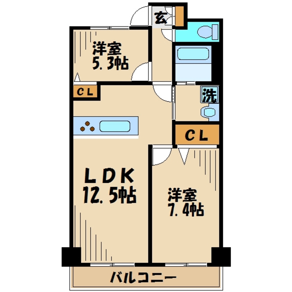 アーバンコート南烏山 東京都世田谷区南烏山6丁目 (18.4万円／2LDK (洋室5.3 洋室7.4 LDK12.5)／61.71㎡)｜賃貸物件(賃貸マンション・アパート・一戸建て)の住宅情報 ...