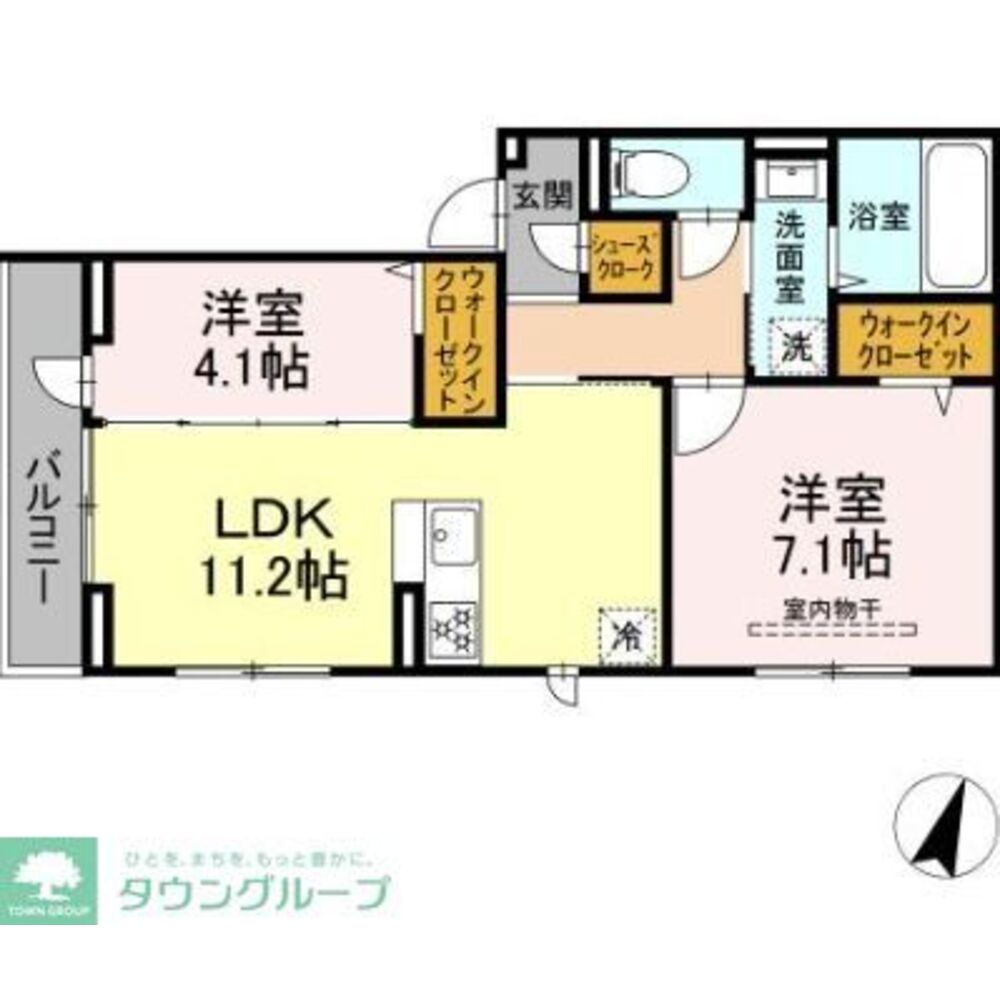 D paina弘明寺 神奈川県横浜市南区六ツ川1丁目 (14.2万円／2LDK (洋室4.1 洋室7.1 LDK11.2)／53.79㎡)｜賃貸物件(賃貸マンション・アパート・一戸建て)の住宅 ...