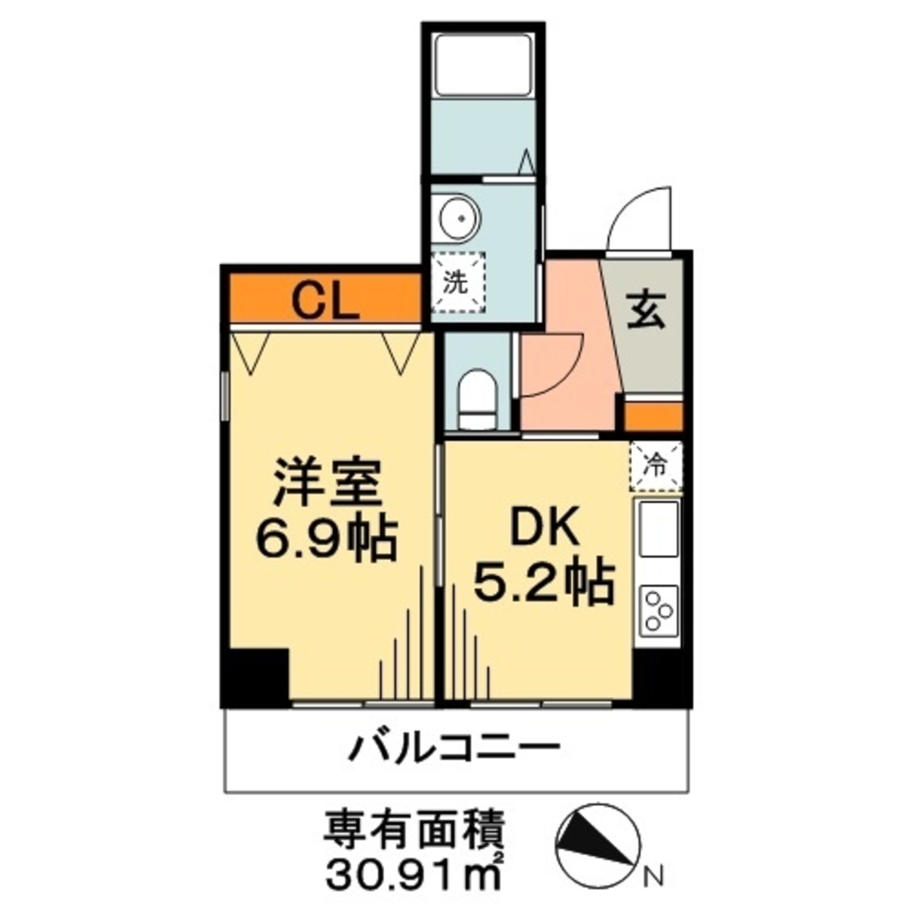 都営新宿線 一之江駅 地上10階建て 築22年 東京都江戸川区一之江8丁目 (8.8万円／1DK (洋室6.9 DK5.2)／30.91㎡)｜賃貸物件(賃貸マンション・アパート・一戸建て)の ...