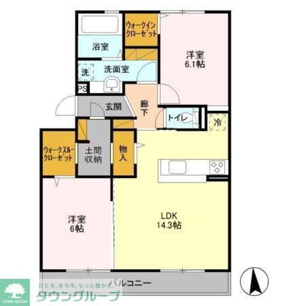 アローフィールド A 千葉県流山市後平井 (13.3万円／2LDK (洋室6 洋室6.1 LDK14.3)／67.23㎡)｜賃貸物件(賃貸マンション・アパート・一戸建て)の住宅情報・お部屋探し ...