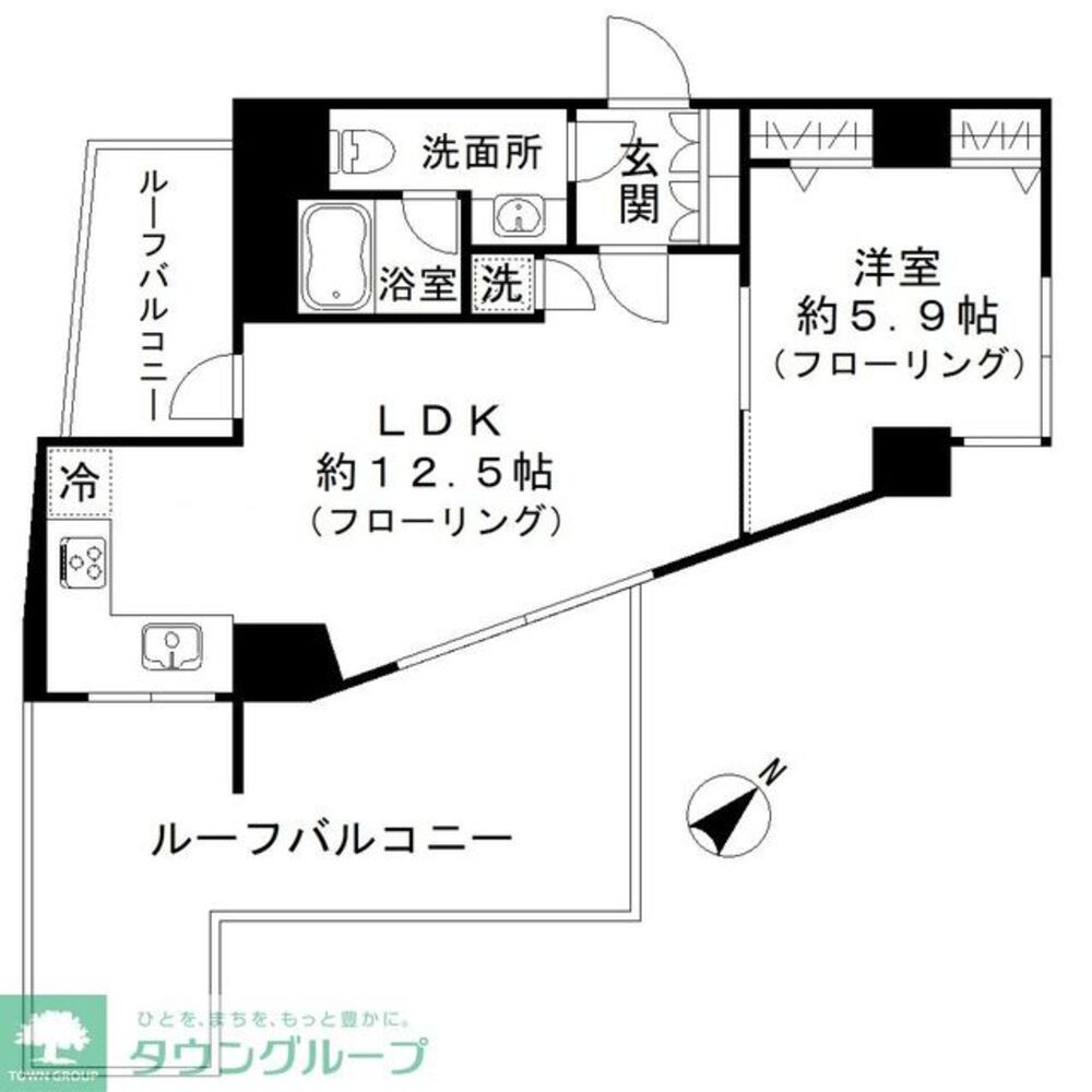 カーサスプレンディッド西麻布 東京都港区西麻布1丁目 (23.82万円／1LDK (洋室5.9 LDK12.5)／44.14㎡)｜賃貸物件(賃貸マンション・アパート・一戸建て)の住宅情報・お ...
