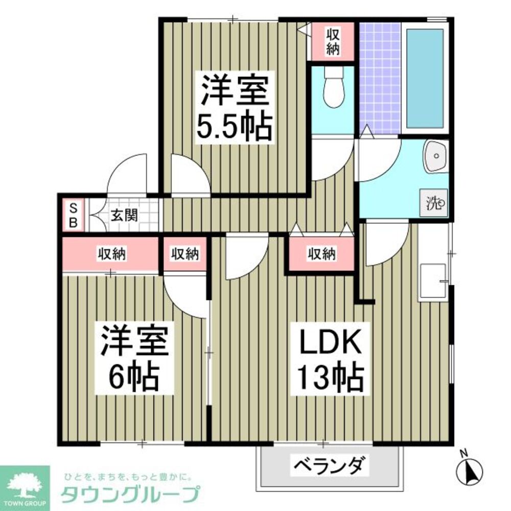 アコルデ21A棟 埼玉県熊谷市中央5丁目 (6万円／2DK (洋室5.5 洋室6 LDK13)／53.7㎡)｜賃貸物件(賃貸マンション・アパート・一戸建て)の住宅情報・お部屋探しならYahoo!不動産