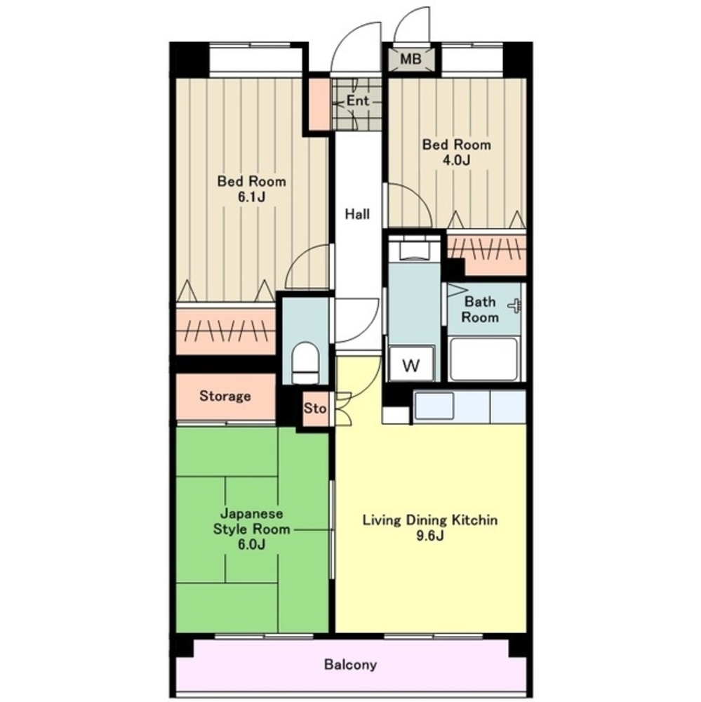 ヴェルドミールヤジマ 東京都立川市砂川町4丁目 (8.5万円／3LDK (和室6 洋室4.1 洋室6.2 LDK9.6)／59.59㎡)｜賃貸物件(賃貸マンション・アパート・一戸建て)の住宅 ...