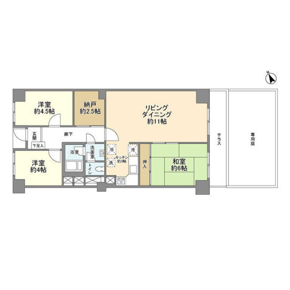 妙蓮寺ハウスA棟 神奈川県横浜市港北区仲手原1丁目 (11万円／3LDK (和室6 洋室4 洋室4.5 LD11 K3)／71.32㎡)｜賃貸物件(賃貸マンション・アパート・一戸建て)の住宅 ...