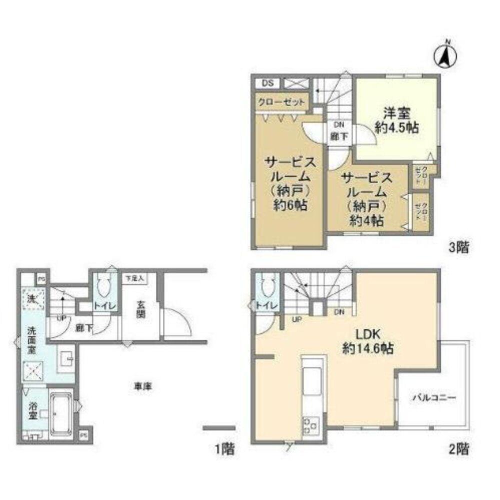 Kolet座間相武台＃04 神奈川県座間市緑ケ丘3丁目 (18.5万円／1SLDK (洋室5.2 LDK13.3 納戸5 納戸5.1)／73.5㎡)｜賃貸物件(賃貸マンション・アパート・一戸 ...