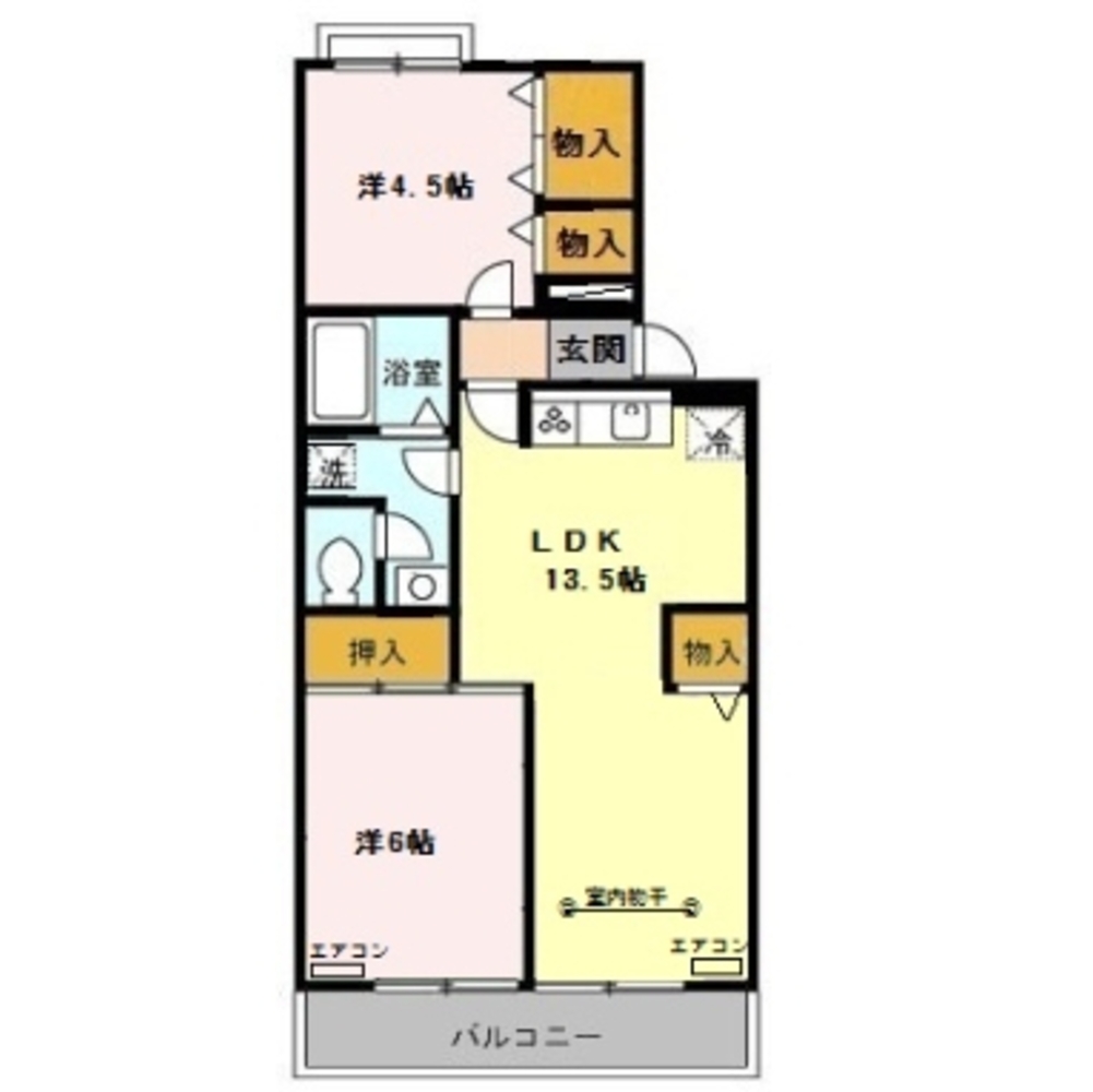 リバシティIII 埼玉県吉川市吉川1丁目 (6.5万円／2LDK (洋室4.5 洋室6 LDK13.5)／55.09㎡)｜賃貸物件(賃貸マンション・アパート・一戸建て)の住宅情報・お部屋探し ...