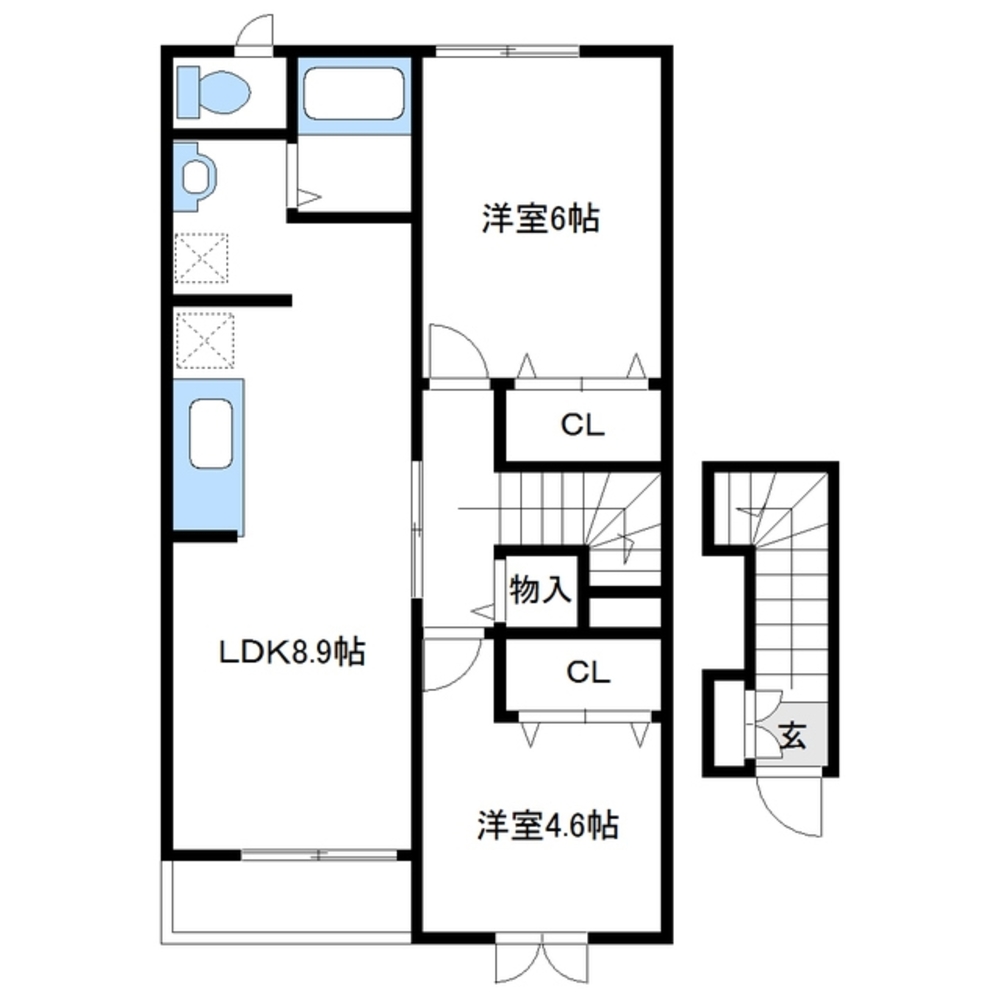 South Breeze A 神奈川県伊勢原市沼目6丁目 (5.9万円／2LDK (洋室4.6 洋室6 LDK8.9)／51.67㎡)｜賃貸物件(賃貸マンション・アパート・一戸建て)の住宅情報 ...