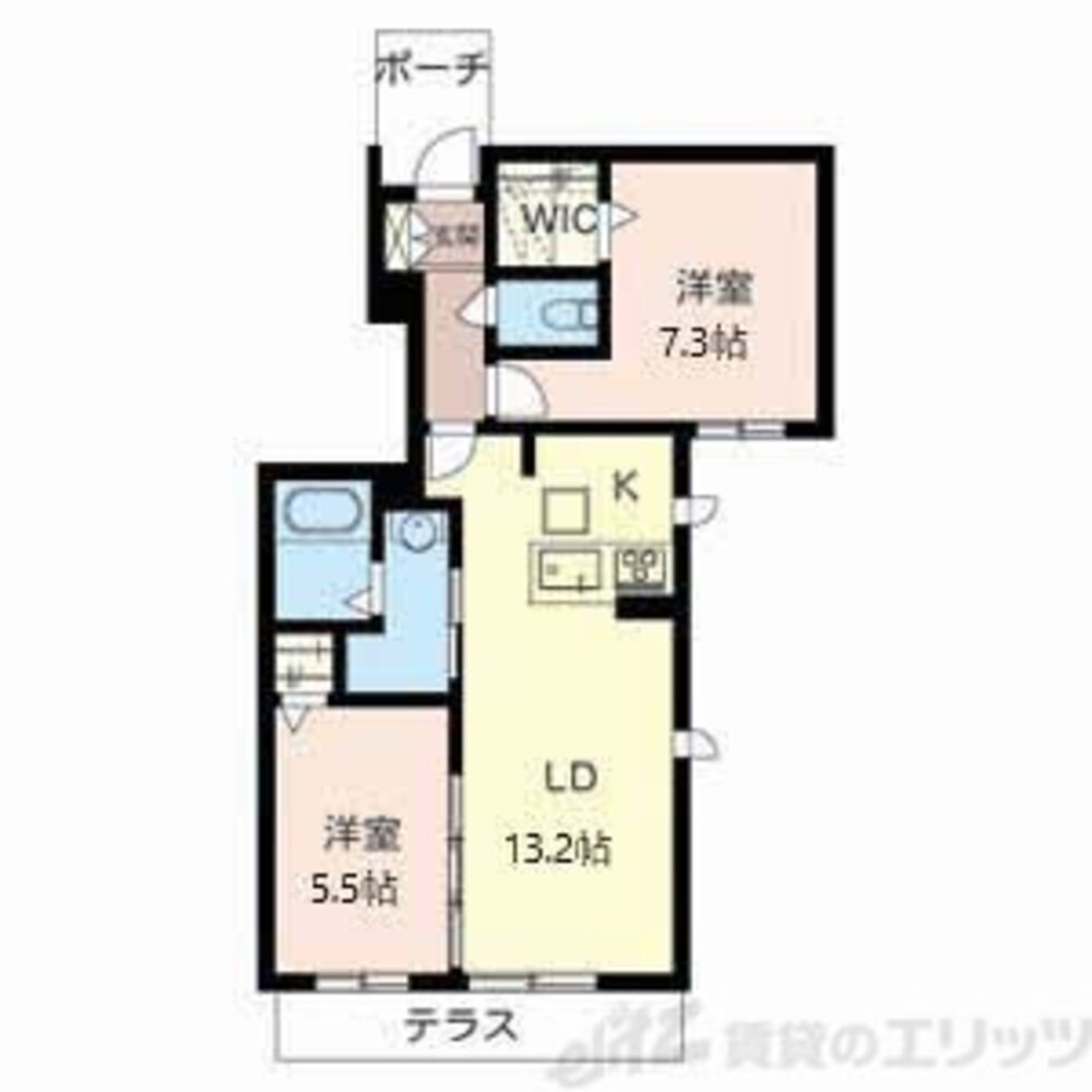 サンライズ コート 大阪府摂津市庄屋1丁目 (9.6万円／2LDK (洋室5.5 洋室7.3 LDK13.2)／58.32㎡)｜賃貸物件(賃貸マンション・アパート・一戸建て)の住宅情報・お ...