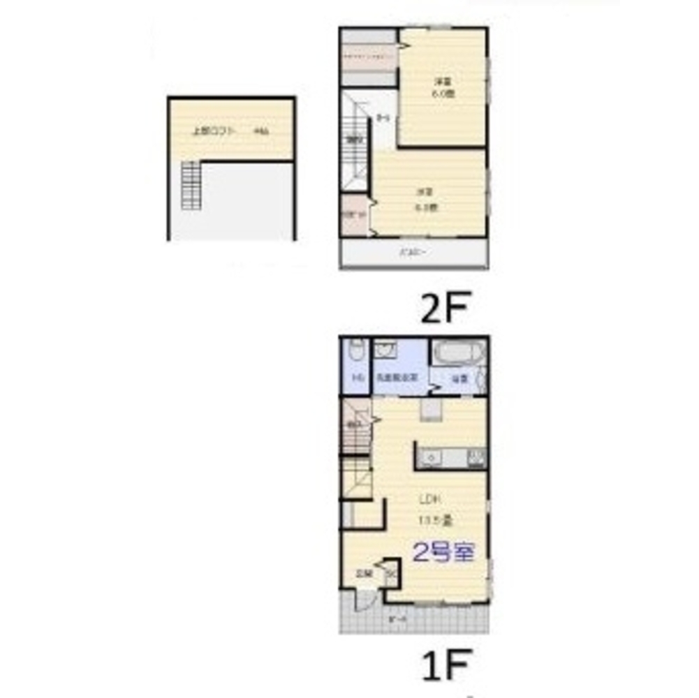 横浜線 町田駅 地上2階建て 築1年未満 東京都町田市木曽西5丁目 (12万円／2LDK (洋室6 洋室6.5 LDK13.5)／66.84㎡)｜賃貸物件(賃貸マンション・アパート・一戸建て ...