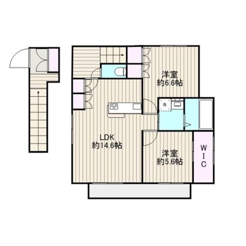小田急小田原線 伊勢原駅 地上2階建て 築7年 神奈川県伊勢原市板戸 (8.3万円／2LDK (洋室5.5 洋室6.6 LDK14.6)／71.73㎡)｜賃貸物件(賃貸マンション・アパート ...