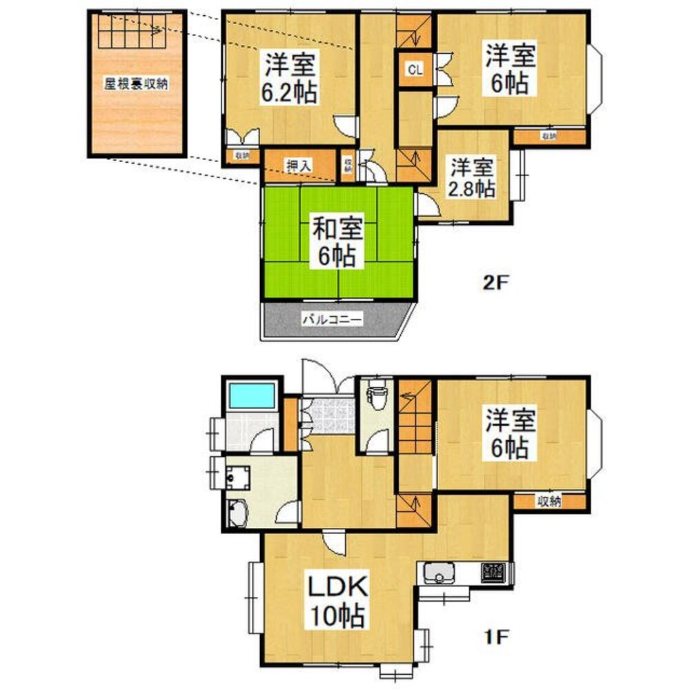 久米川2丁目貸家 東京都東村山市久米川町2丁目 (13万円／5LDK (和室6 洋室2.8 洋室6 洋室6 洋室6.2 LDK10)／109.12㎡)｜賃貸物件(賃貸マンション・アパート・一戸 ...