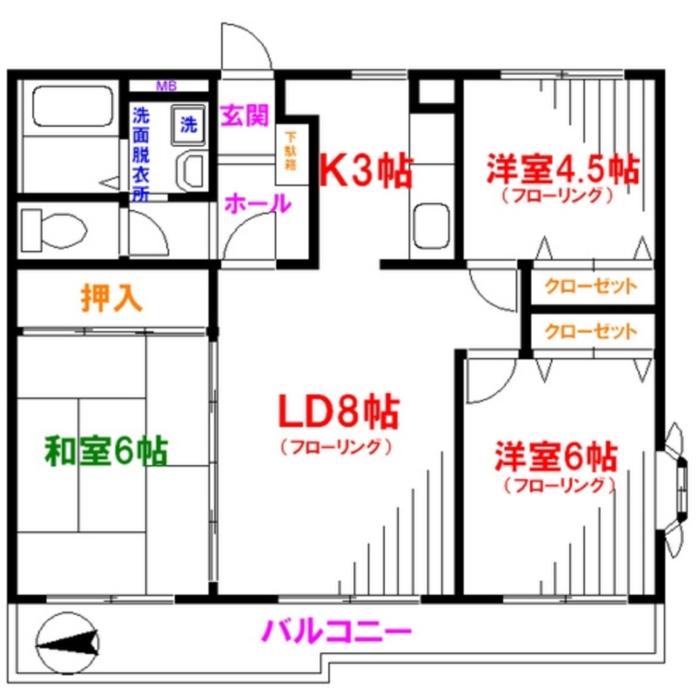 プレミールニイヤ 東京都三鷹市深大寺2丁目 (11.8万円／3LDK (和室6 洋室4.5 洋室6 LDK11)／65.25㎡)｜賃貸物件(賃貸マンション・アパート・一戸建て)の住宅情報・お ...