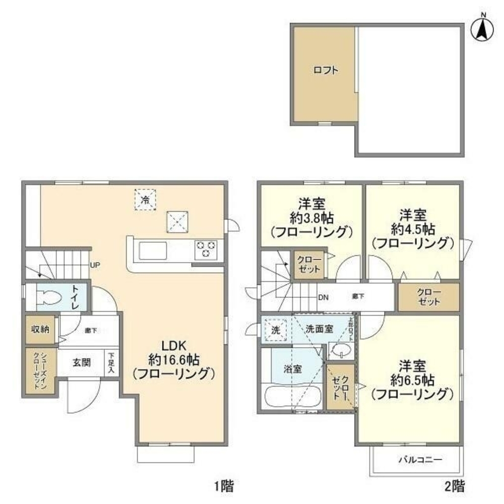 Kolet八王子大塚 東京都八王子市大塚 (17万円／3LDK (洋室3.8 洋室4.5 洋室6.5 LDK16.6)／75.14㎡)｜賃貸物件(賃貸マンション・アパート・一戸建て)の住宅情報 ...