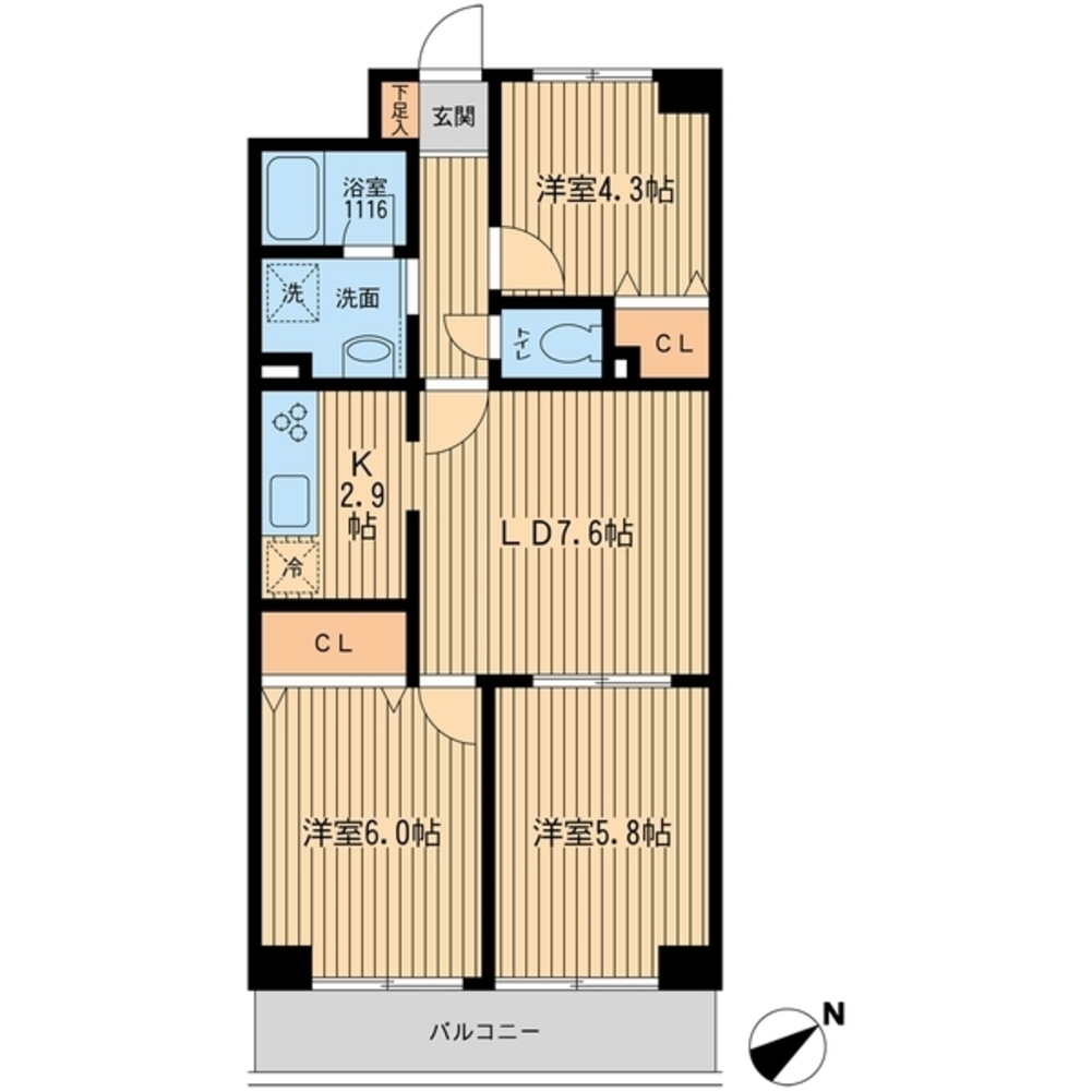 シェモア桜ヶ丘 東京都多摩市関戸3丁目 (12.3万円／3LDK／57.78㎡)｜賃貸物件(賃貸マンション・アパート・一戸建て)の住宅情報・お部屋探しならYahoo!不動産