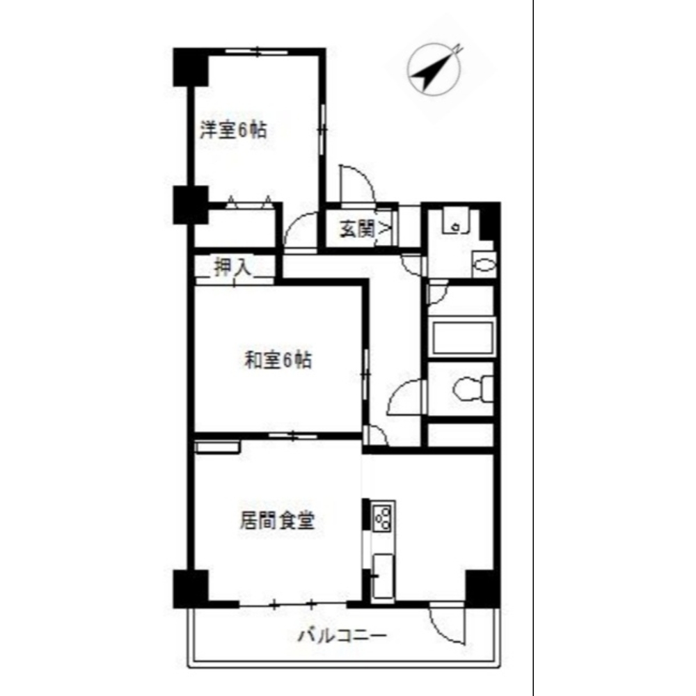常磐線（各駅停車） 北小金駅 地上6階建て 築36年 千葉県松戸市東平賀 (9.9万円／2LDK／63.96㎡)｜賃貸物件(賃貸マンション・アパート・一戸建て)の住宅情報・お部屋探しなら ...