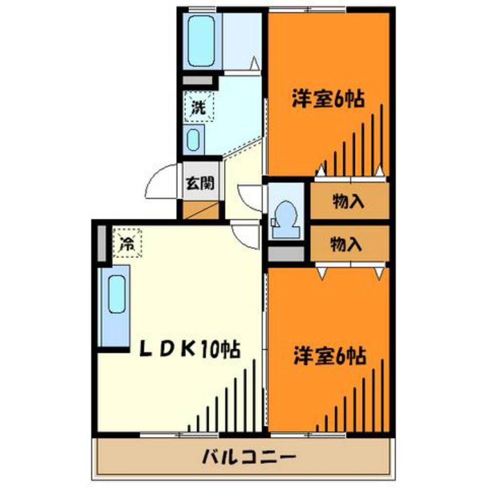 ファミール豊田 東京都日野市豊田3丁目 (9.8万円／2LDK (洋室6 洋室6 LDK10)／50.92㎡)｜賃貸物件(賃貸マンション・アパート・一戸建て)の住宅情報・お部屋探しなら ...