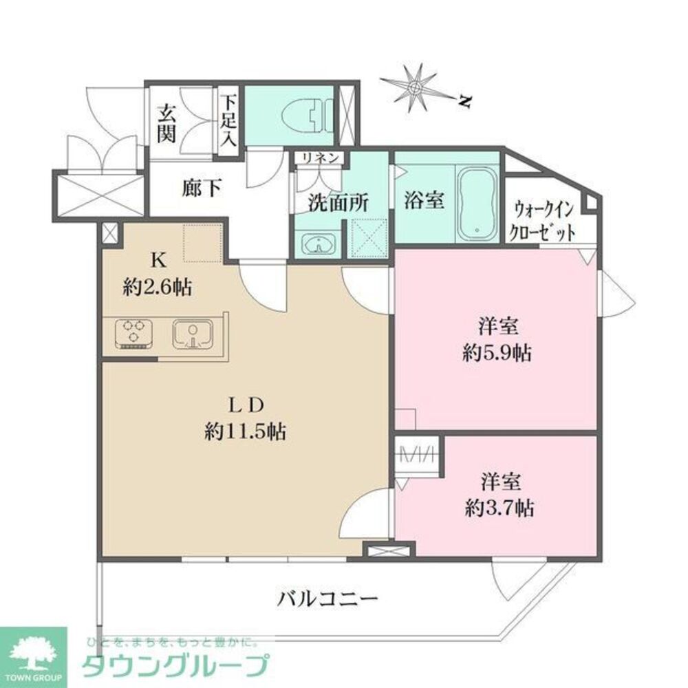 N－stage上池台 東京都大田区上池台5丁目 (20.3万円／2LDK (洋室3.7 洋室5.9 LDK14.1)／53.45㎡)｜賃貸物件(賃貸マンション・アパート・一戸建て)の住宅情報 ...