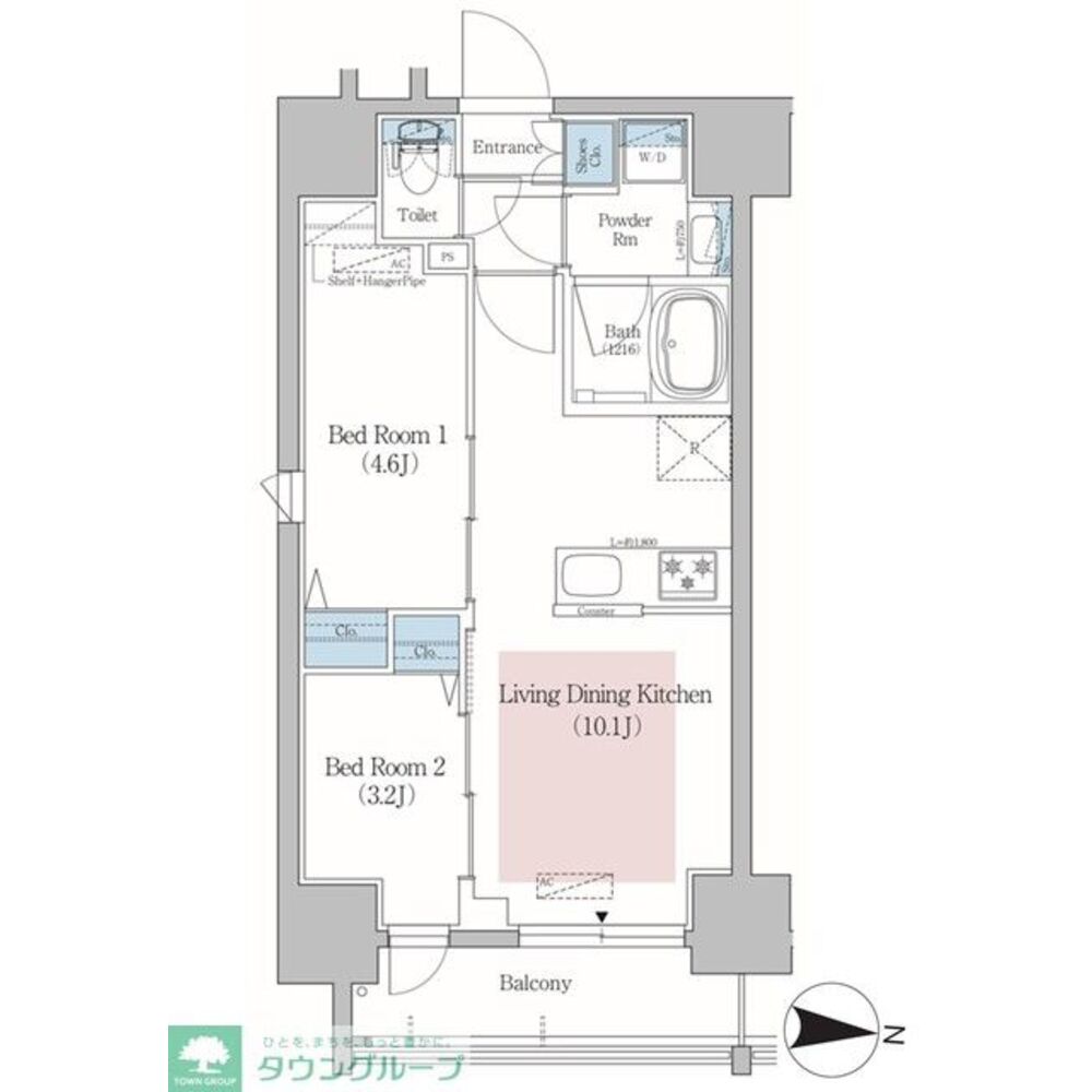 東京メトロ半蔵門線 錦糸町駅 地上12階建て 築1年未満 東京都墨田区錦糸2丁目 (22.8万円／2LDK (洋室3.2 洋室4.6 LDK10.1)／40.01㎡)｜賃貸物件(賃貸マンション ...