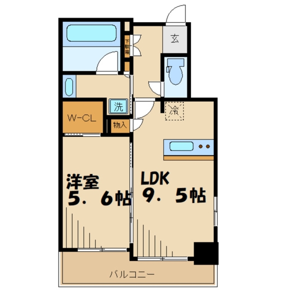 RELUXIA府中 東京都府中市宮町1丁目 (11.6万円／1LDK (洋室5.6 K9.5)／38.43㎡)｜賃貸物件(賃貸マンション・アパート・一戸建て)の住宅情報・お部屋探しなら ...
