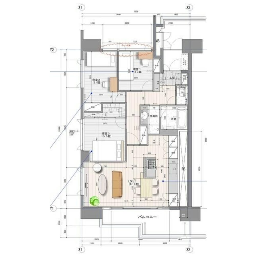 HF辻堂レジデンス 神奈川県藤沢市辻堂神台2丁目 (25.5万円／3LDK (洋室4.3 洋室5.5 洋室6 LDK17)／79.31㎡)｜賃貸物件(賃貸マンション・アパート・一戸建て)の住宅 ...
