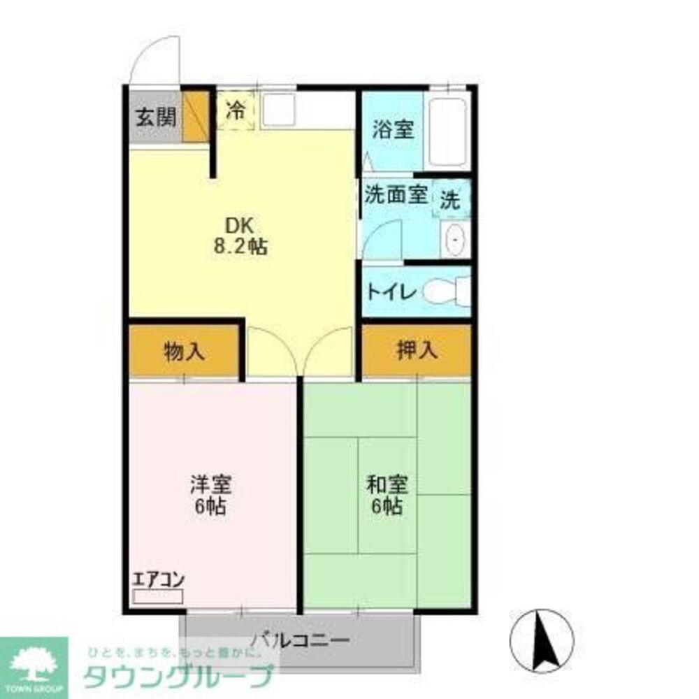 常磐線（各駅停車） 北柏駅 地上2階建て 築31年 千葉県柏市松ケ崎 (5.5万円／2DK (和室6 洋室6 DK8.2)／44.71㎡)｜賃貸物件(賃貸マンション・アパート・一戸建て)の住宅 ...